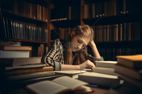 金发学生安静看书高清图片下载 正版图片600023910 摄图网