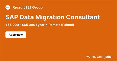 Recruit 121 Group Remote Sap Data Migration Consultant