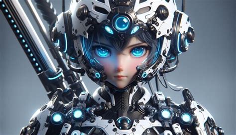 Premium Photo Cyber Sentinel Futuristic Guardian