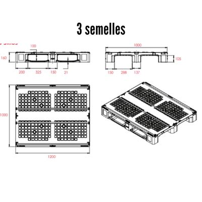 Palette Plastique 1090 HDF Emballages