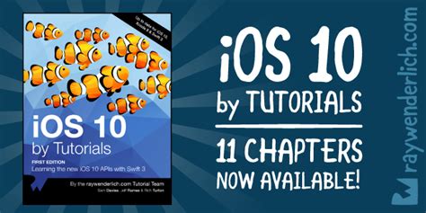 Ios 10 By Tutorials 11 Chapters Now Available Kodeco