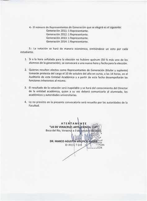 Convocatoria Representante De Generación Sea Facultad De Ciencias Y