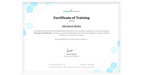 M Srilekha On Linkedin Successfully Completed The Internship And Job