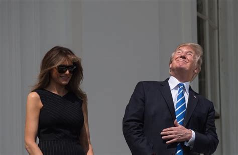 Trump Looks Directly At Eclipse Sparks Internet Meme