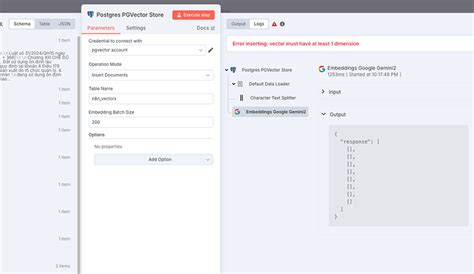 how to fix problem in node ‘postgres pgvector store‘ questions n8n community