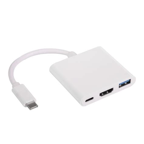Akyga Hub Usb Ak Ad 57 Usb Type C M Usb 30 A F Usb Type C F Hdmi F 20cm