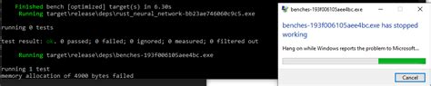 Cargo Bench `memory Allocation Of 4900 Bytes Failed` Help The Rust Programming Language Forum