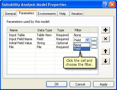 Field FilterArcMap Documentation