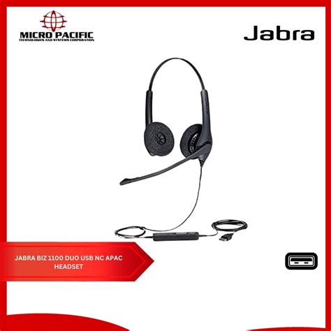 Jabra Biz Duo Usb Nc Apac Headset Professional Quality With Noise Cancellation Audio