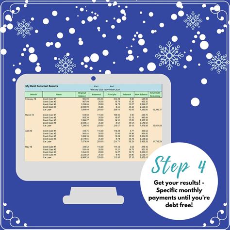 Debt Snowball Automatic Calculator Calculates Payments Etsy