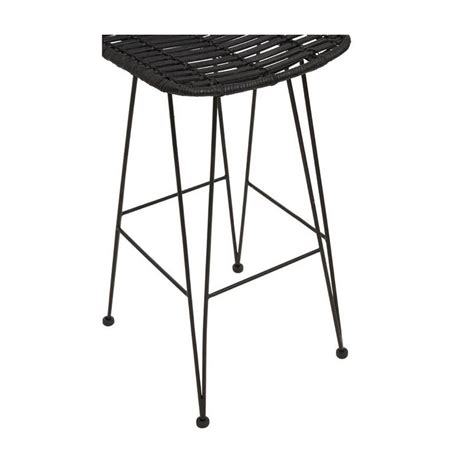 Black Rattan Kitchen Bar Stool Smithers