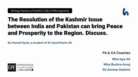 Kashmir Issue Resolution Cssprepforum
