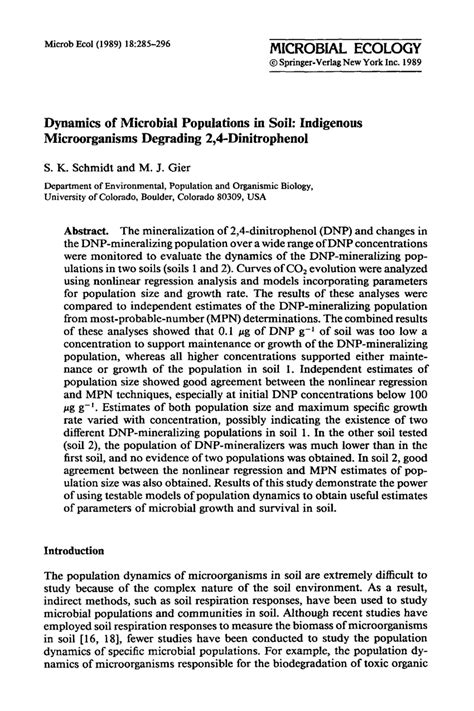 (PDF) Dynamics of microbial populations in soil: Indigenous microorganisms degrading 2,4 ...