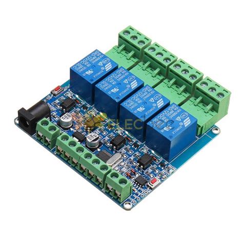 Elecbee Modbus RTU 4 Channel Relay Module With RS485 Interface Optocoupler Isolation For Arduino
