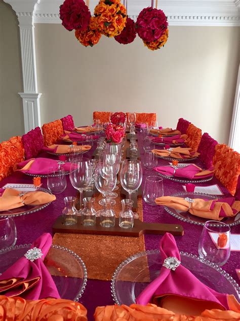 Pin By Distinctly Yours On Pink And Orange Tablescape Table