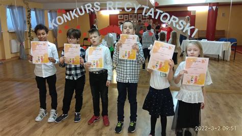 Konkurs recytatorski w kl 1 3 Szkoły Tęcza