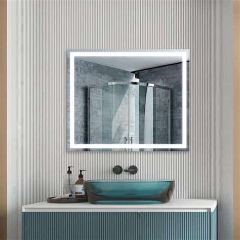 HOMLUX 36 In W X 30 In H Rectangular Frameless LED Light With 3 Color