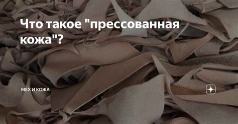 Что такое "прессованная кожа"? | МЕХ И КОЖА | Дзен