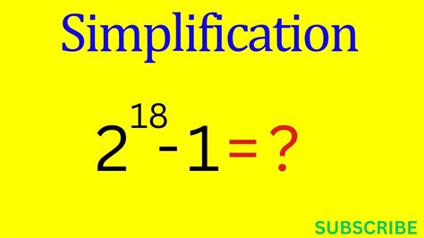 Simplification Math Olympiad Problem Youtube