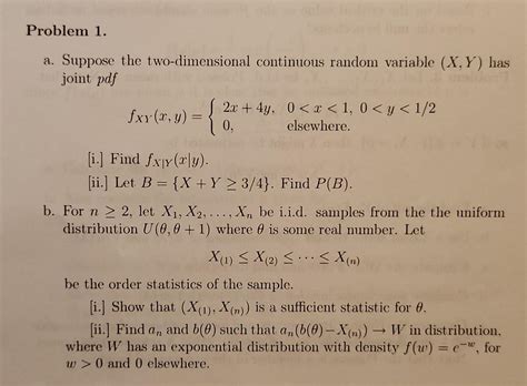 Solved A Suppose The Two Dimensional Continuous Random Chegg