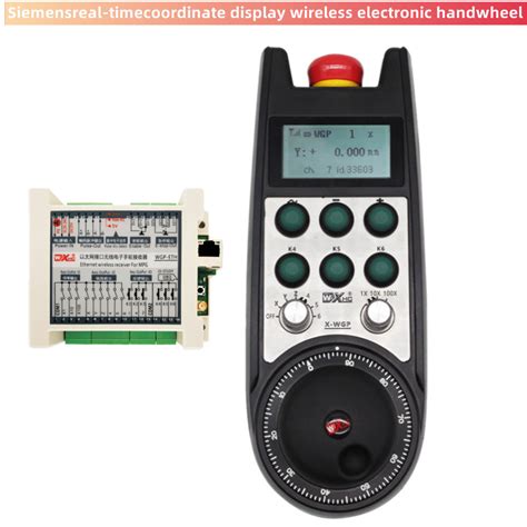 CNC Machine Tools Handle Encoder Wireless Manual Pulse Generator For Siemens PLC Controller