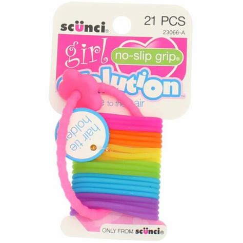 Scunci With Love No Slip Grip Hair Elastics 21 Ct 1 Harris Teeter