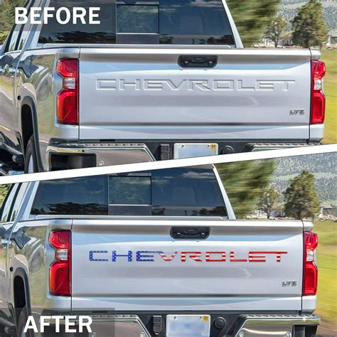 Tailgate Insert Letters For Silverado 2019 2026 Model Raised Emblem