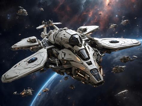 Premium Photo Interstellar Warzone Galactic Fleet Engagement Created