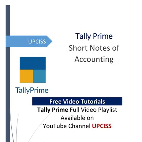 Tally Prime Notes Tally Prime Notes Teachmint