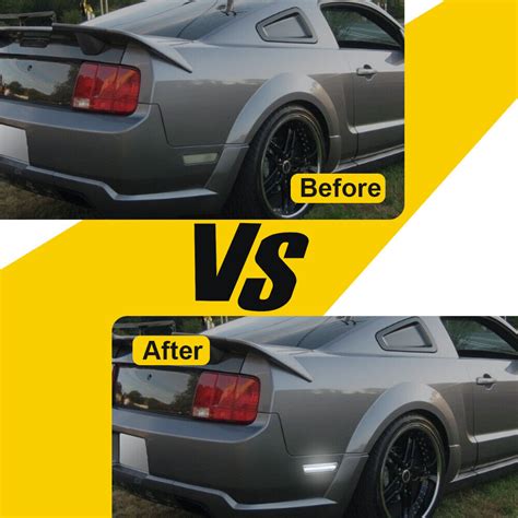 For Ford Mustang Rear LED Side Marker Bumper Lights Lamps Clear Lens EBay