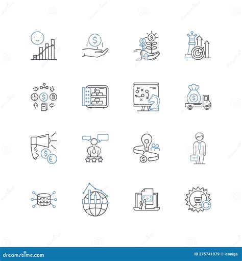 Pension Fund Line Icons Collection Retirement Savings Annuities