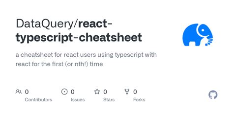 GitHub DataQuery React Typescript Cheatsheet A Cheatsheet For React Users Using Typescript