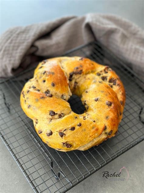 Brioche healthy sans beurre aux pépites de chocolat Rachel Cuisine