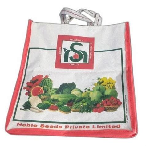 Printed Loop Handle Canvas Carry Bag Size Dimension 13x 18 5 Inch Lxw
