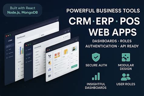 Build A Custom Crm Web App Erp Pos Web App With Dashboard Roles And Auth By Hordson Fiverr