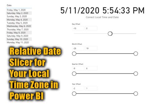 Relative Date Slicer For Your Local Time Zone In Power Bi Radacad