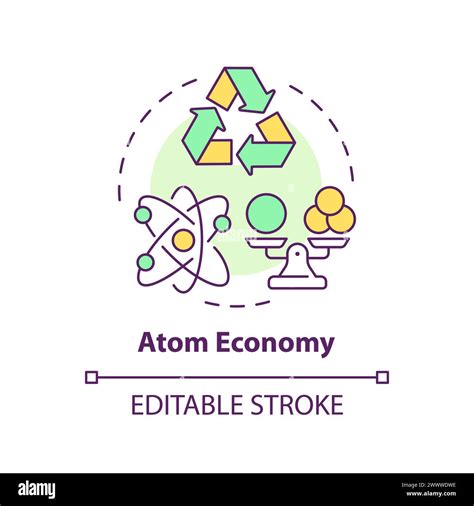 Atom Economy Multi Color Concept Icon Stock Vector Image Art Alamy