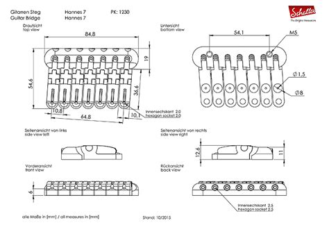 Schaller 12300200 Hannes® 7 Fixed Bridge Chrome Reverb
