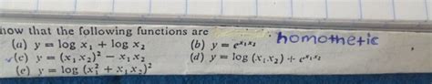 Solved How That The Following Functions Are A Y Log X Chegg Com