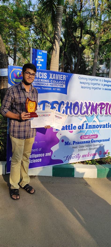 Thadeus Cruz Govindapillai On Linkedin Techquiz Techolympics23