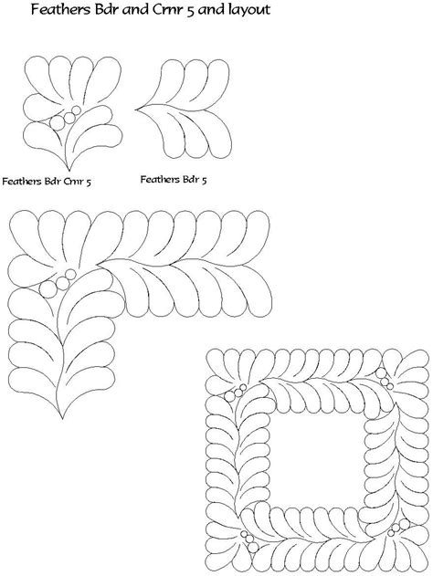 Feathers Border Quilting Pattern