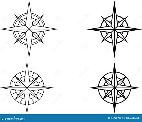 Compass Rose Outline