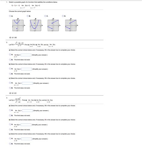 solved 1 sketch a possible graph of a function that