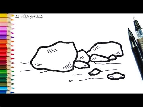 How To Draw Rocks Step By Step