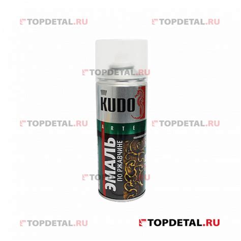 Краска молотковая по ржавчине черно-бронзовая аэрозоль KUDO 520 мл ...