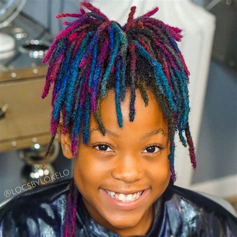 Stunning Rainbow Loc Style For Back To School