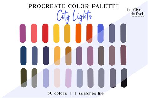Bright Modern Procreate Color Palette Graphic By Olya Haifisch