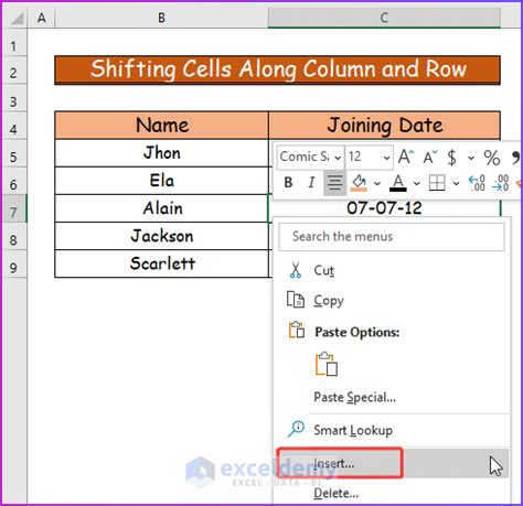 How To Shift Cells In Excel Easy Methods Exceldemy