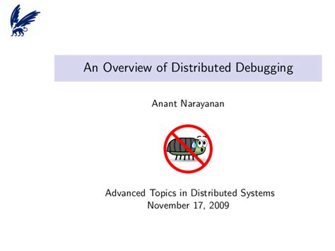 an overview of distributed debugging speaker deck