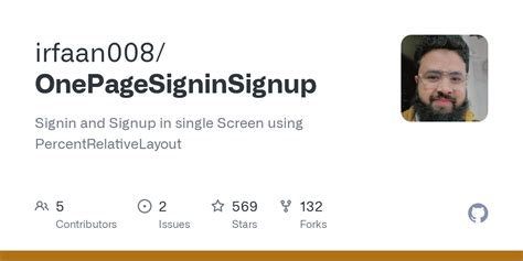 Github Irfaan Onepagesigninsignup Signin And Signup In Single Screen Using